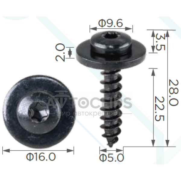 Саморез 5x22 Renault Citroen Peugeot 7703017090 6925N0 оптом по низким ...